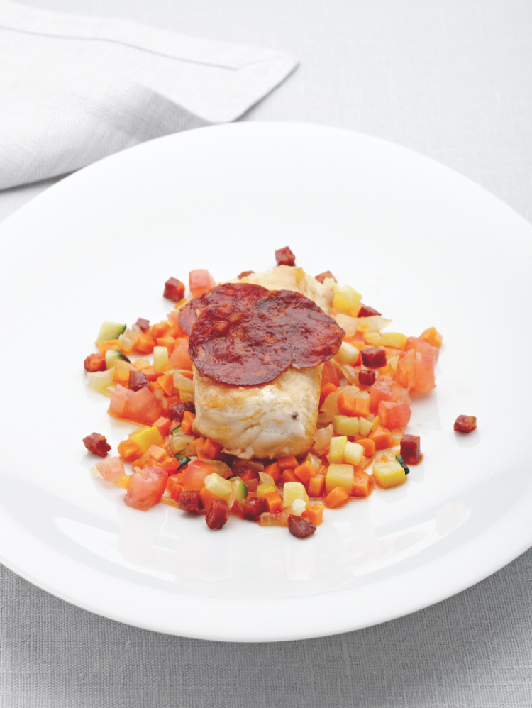 Recept "Zeewolf met groentesalsa en chorizo" | njam!