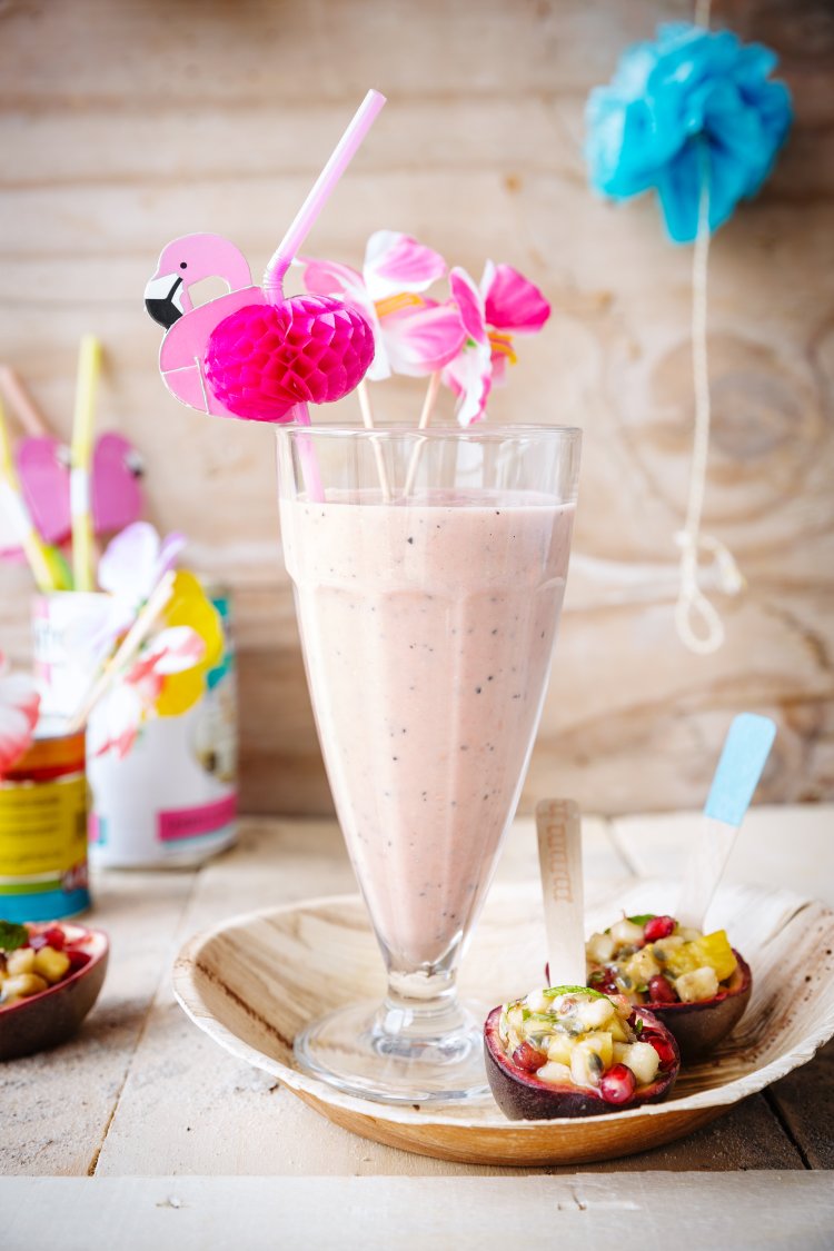 Recept "Tropische milkshake & Fruitsalade" | njam!